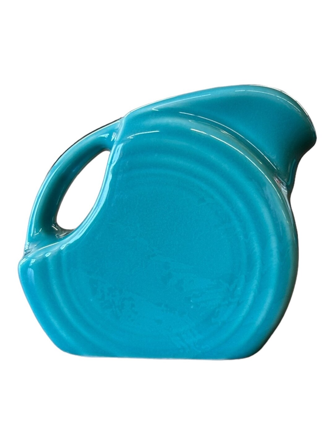 Fiesta - Turquoise Blue Mini Disk Pitcher No Box Ceramic Homer Laughlin ...