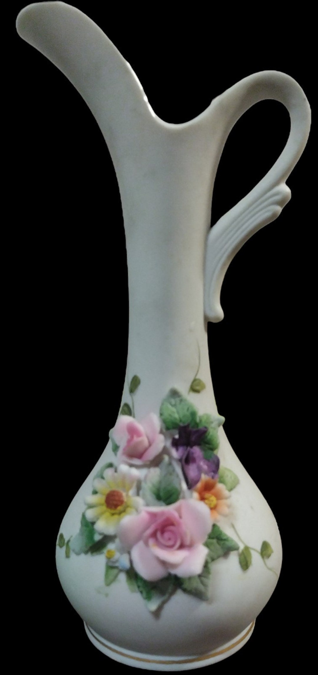 Vintage Exclusive Lefton China Floral Design Mini 1 Handle Vase Made in ...