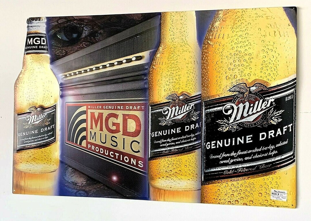 Miller Genuine Draft 1999 MGD Music Productions Promotional Flat Metal ...