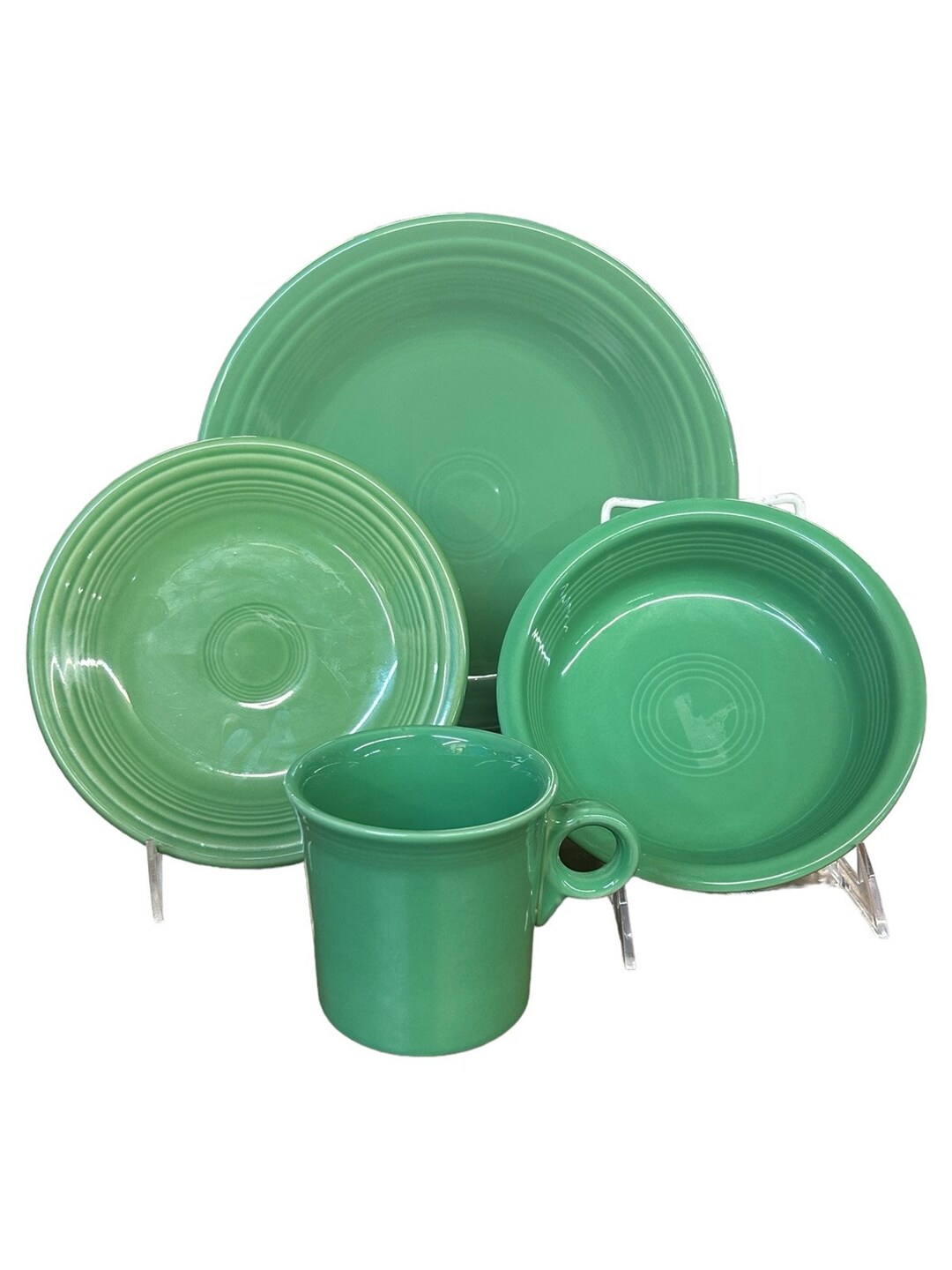 Fiesta - Meadow Green 4pc Place Setting Homer Laughlin Ceramic Plate ...