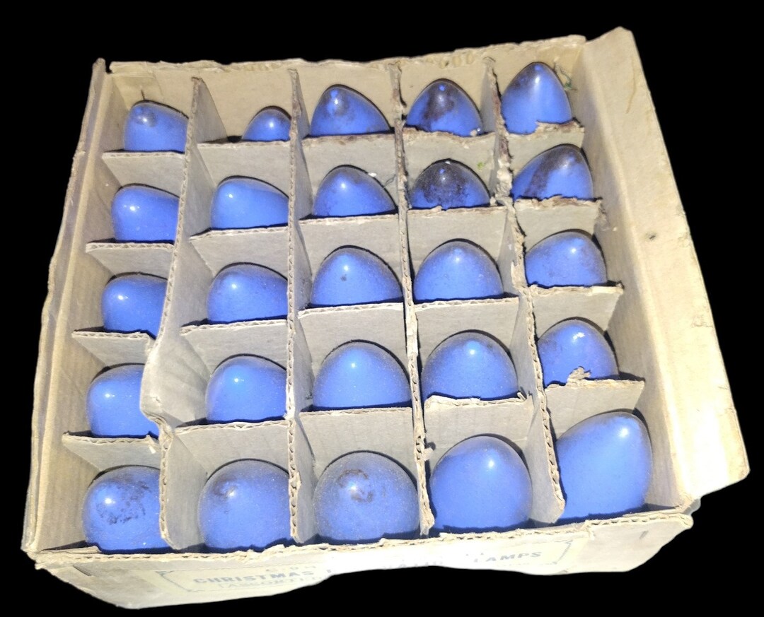 Vintage MCM 50 Christmas Lights Decoration Lamps Blue C - 9 120 Volt - Etsy