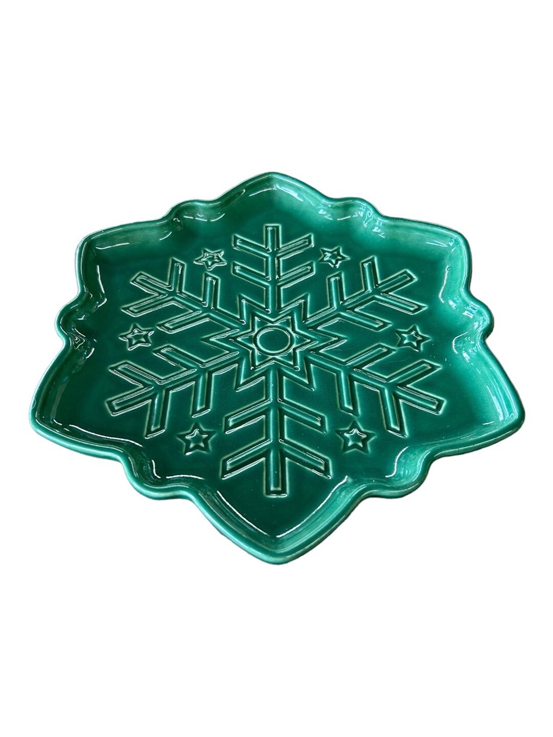 Fiesta - Jade Green Snowflake Shaped Plate Homer Laughlin Ceramic ...