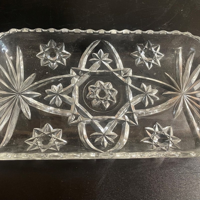 Cut Glass Tray - Etsy