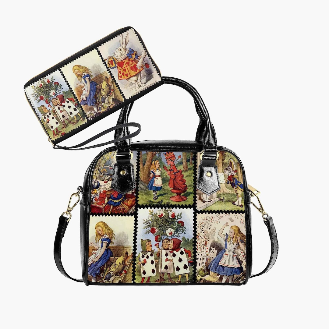 Alice in Wonderland Vintage Illustrations Cute Shoulder Purse (JPAC1 ...