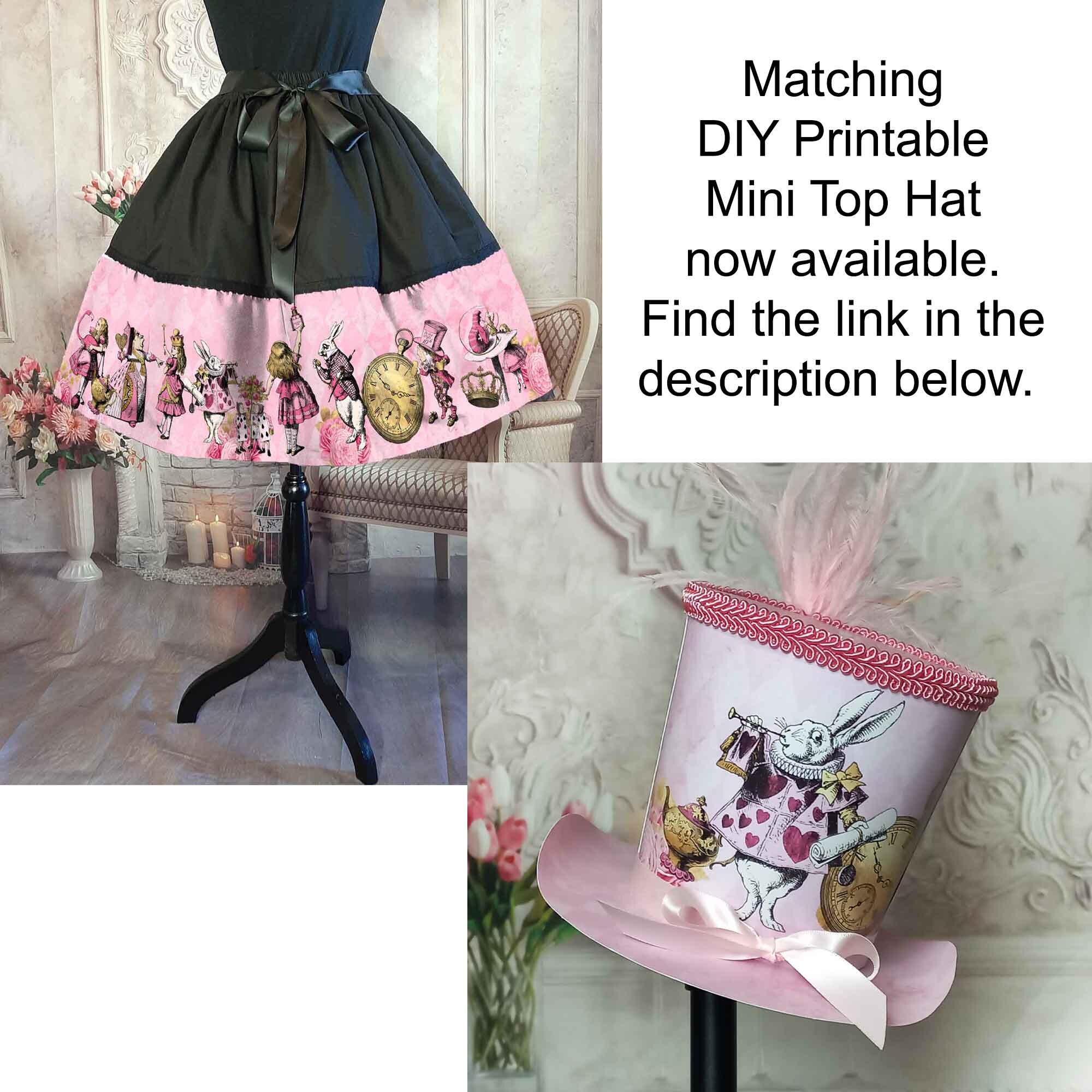 Alice in Wonderland Pink Tea Party Full Skirt Mad Hatter Tea - Etsy