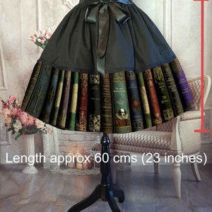 Library Books Full Skirt - 50's Style Costume Skirt - Literary Skirt ...