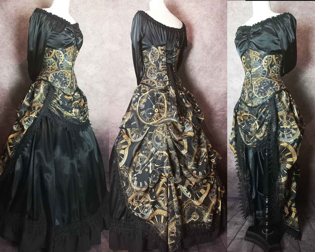 Golden Clocks Steampunk Costume - Steampunk Wedding Gown - Etsy