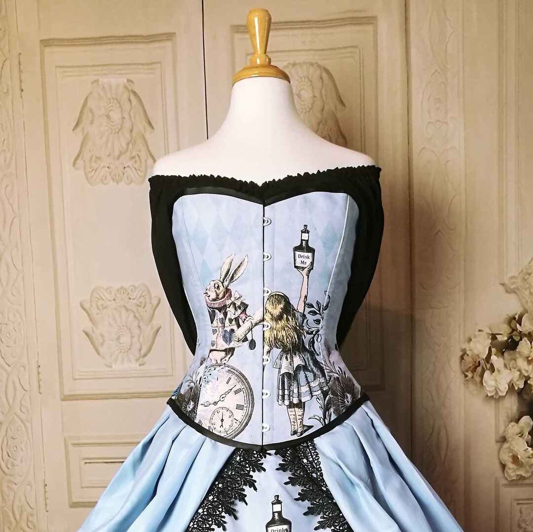 SPECIAL ORDER Blue Alice in Wonderland Corset - Etsy