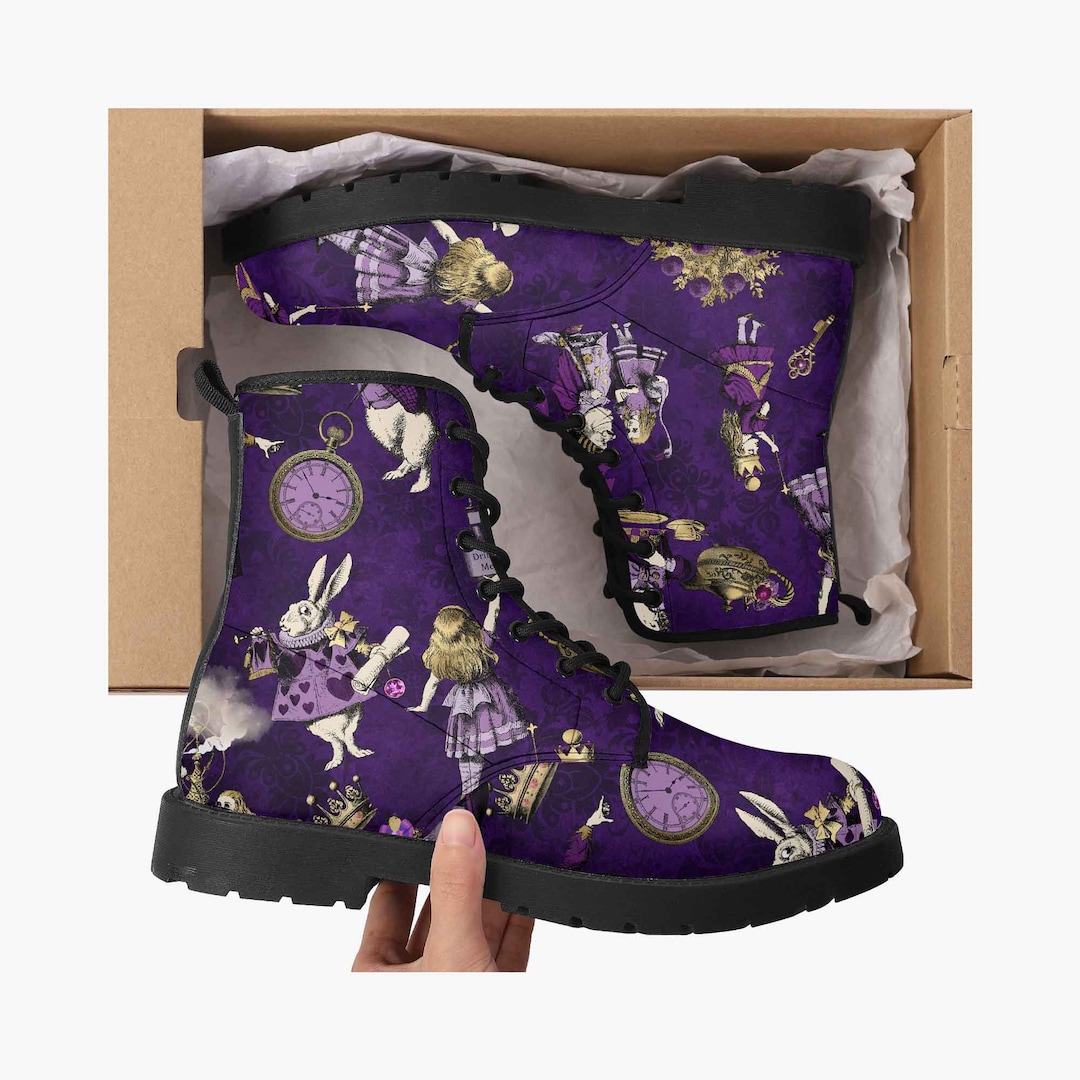 Alice in Wonderland Dark Purple Boots (JPPAP) - Etsy