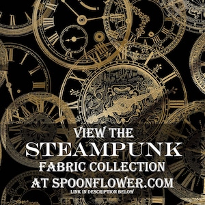 Steampunk Golden Clocks Full Skirt - 50's Style Costume Skirt ...