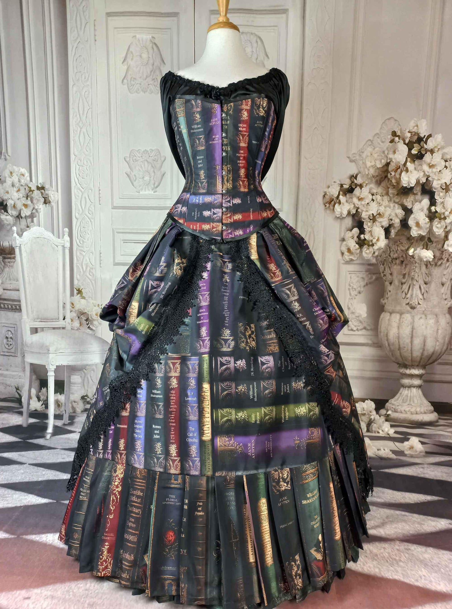 Vintage Library Books Corset Gown - Made to Measure, Plus Size Friendly ...