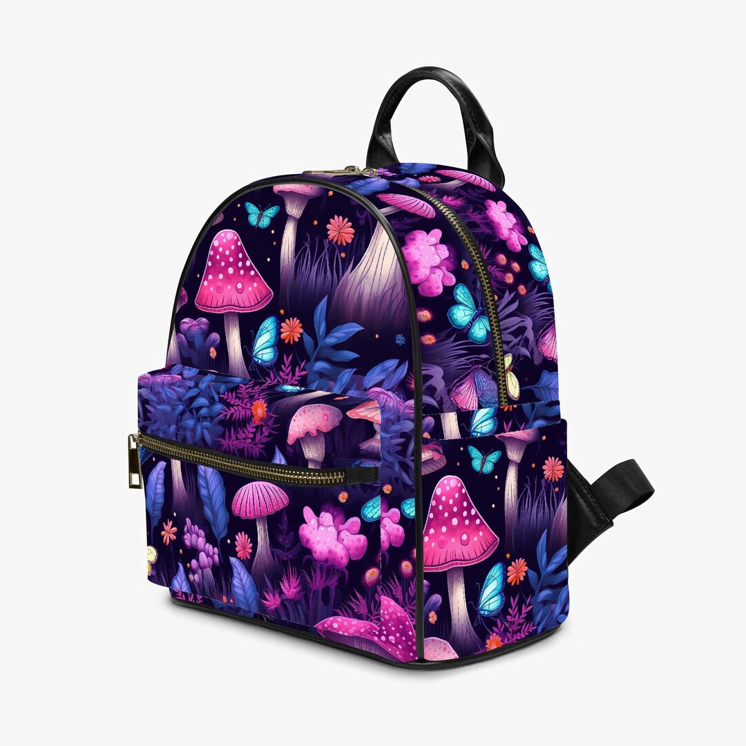 Mushroom Core Purple and Pink Forest Small Back Pack JPBPPP2 - Etsy