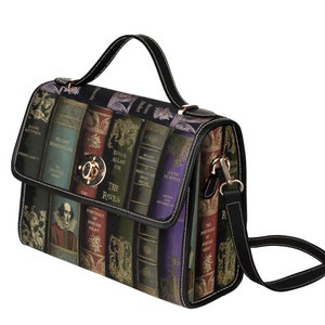 Vintage Library Books Dark Academia Satchel Handbag (ABOOKSS) - Etsy