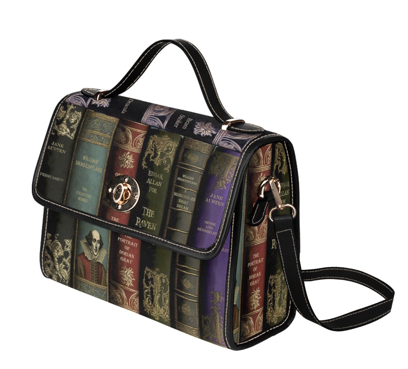 Vintage Library Books Dark Academia Satchel Handbag (ABOOKSS) - Etsy