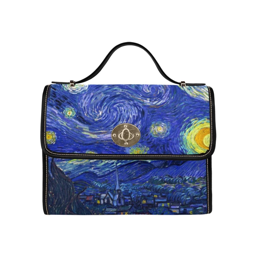 Van Gogh Starry Night Satchel Bag - Gift for Artist, Starry Night ...