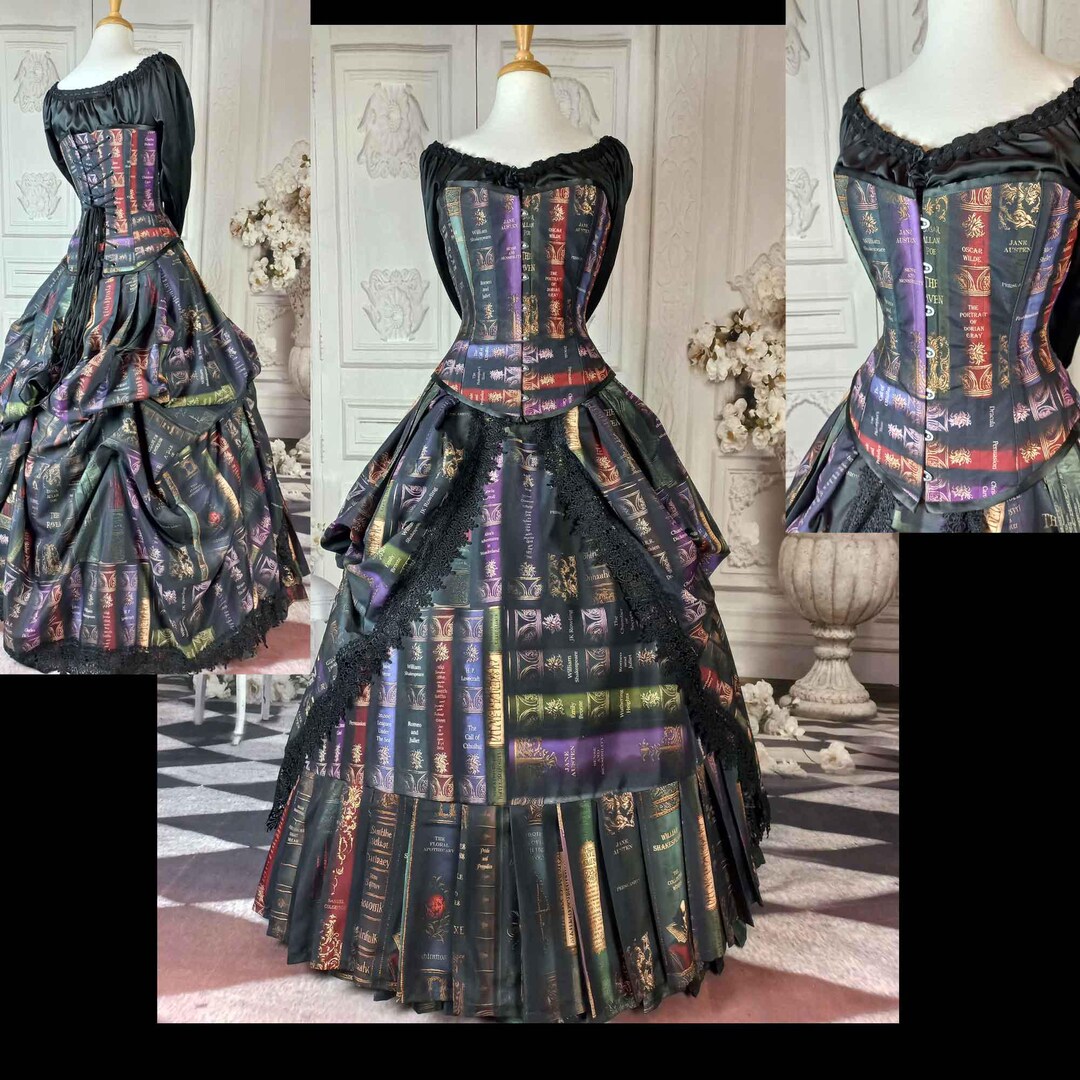 Vintage Library Books Corset Gown - Made to Measure, Plus Size Friendly ...