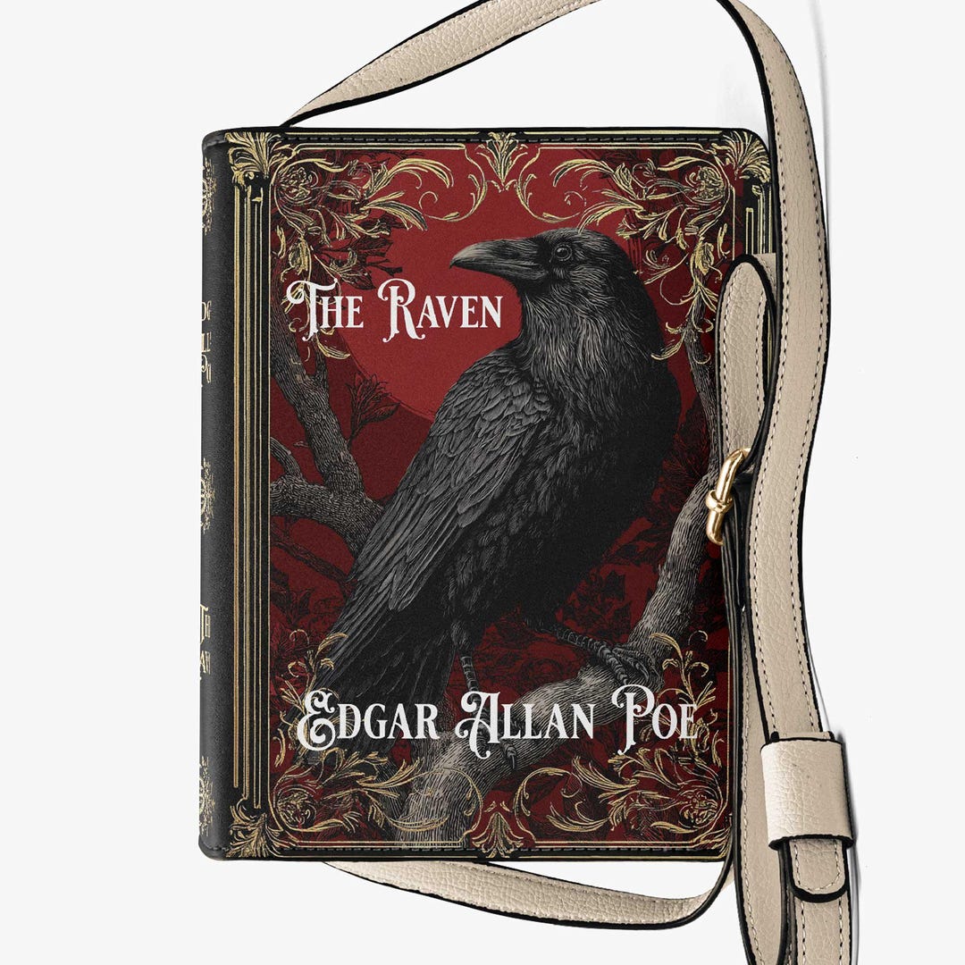 The Raven Book Purse - Bookish Gift - Librarian Bag - Etsy