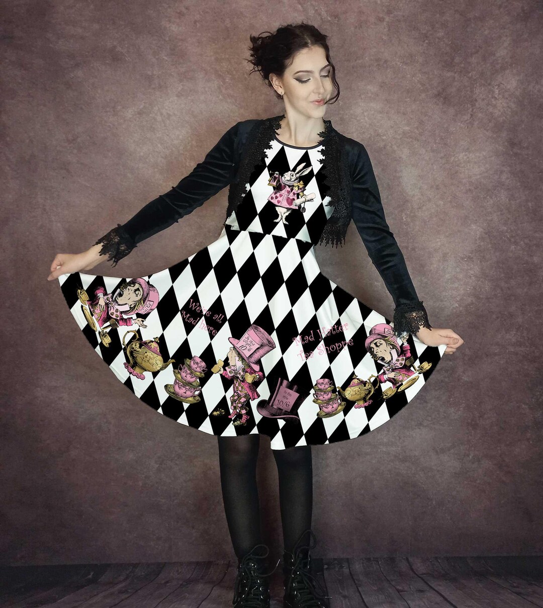 Mad Hatter Tea Party Dress - Plus Size Friendly (AAMH1) - Etsy