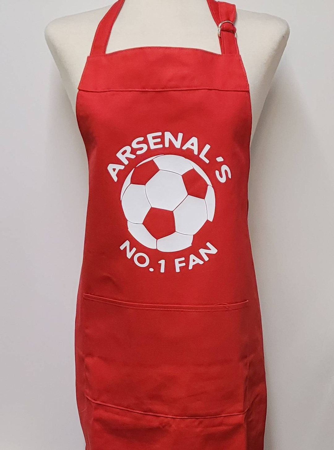 Arsenal No.1 Fan - Option to Personalise. Medium Adult Apron With ...