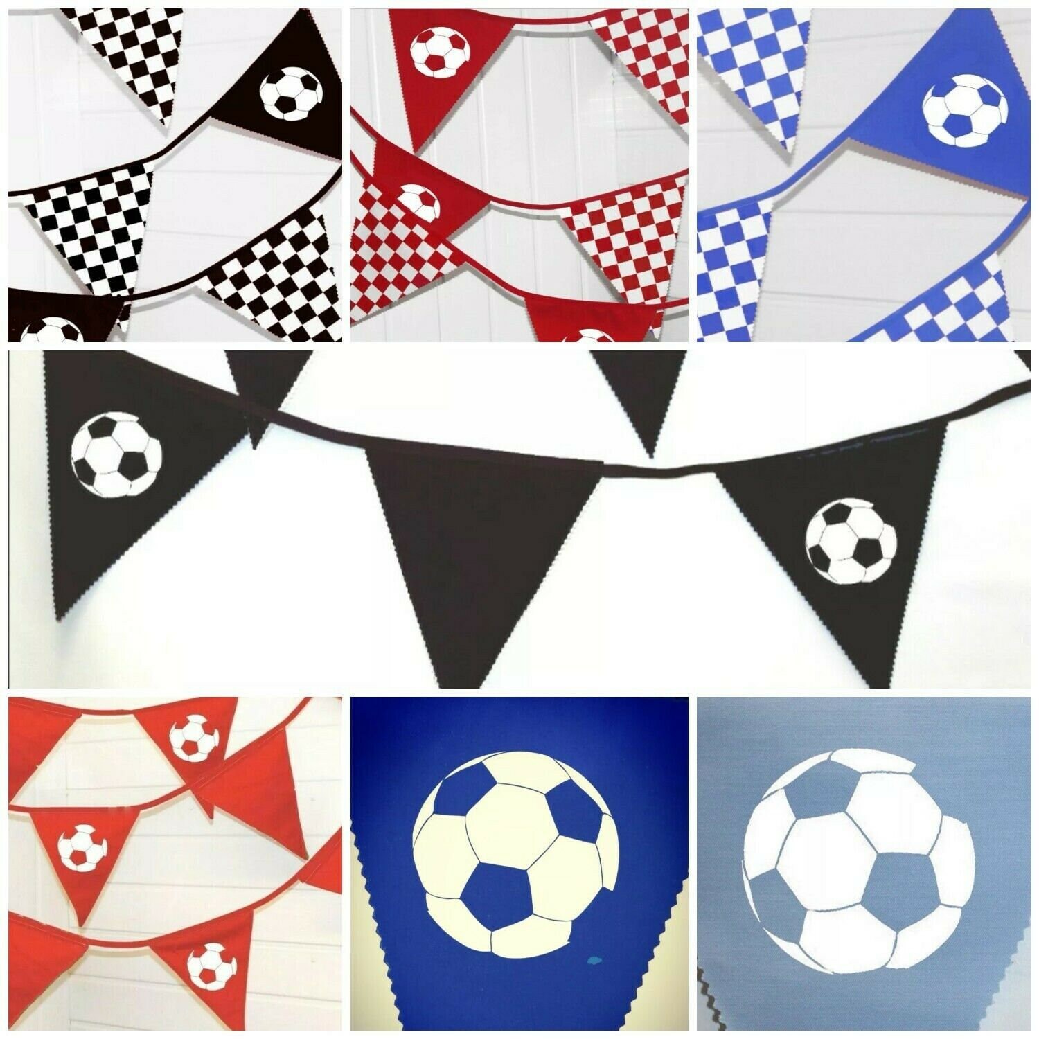 Football bunting 10 mtr many colours available great for | Etsy