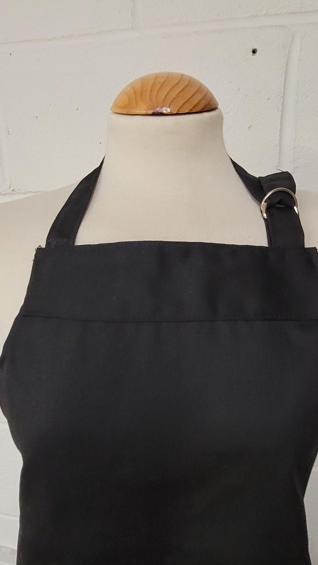 Black Cotton Apron: Metal D-ring, Made in England - Etsy