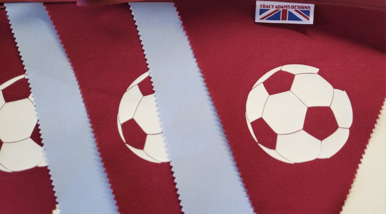 Football Bunting: Claret and Blue Party Decor, 10 Mtr - Etsy
