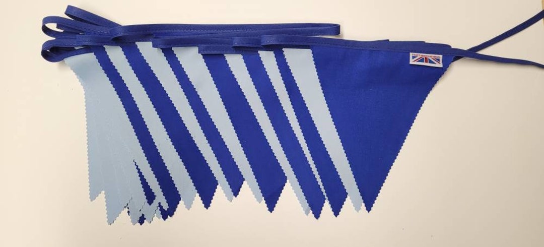 Royal Blue and Pale Blue Bunting - 10 Mtr. Made in England - Etsy