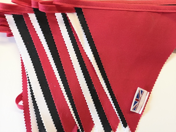Southampton Bunting Colours Red Black and White Football - Etsy