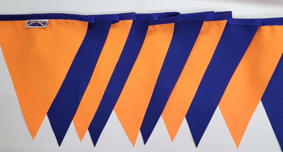 Royal Blue and Orange Bunting - 10 Mtrs. Luton Town - Etsy