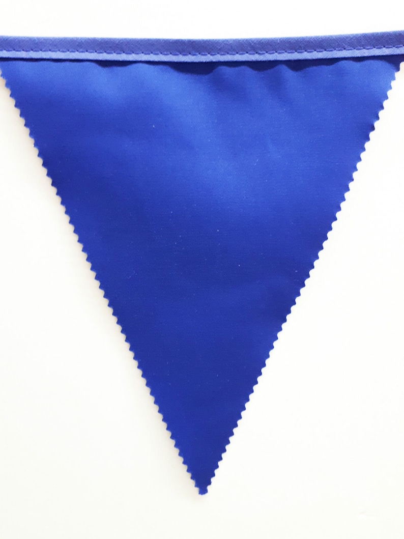 Chelsea Bunting Royal Blue and White Fabric Bunting 10 - Etsy Australia