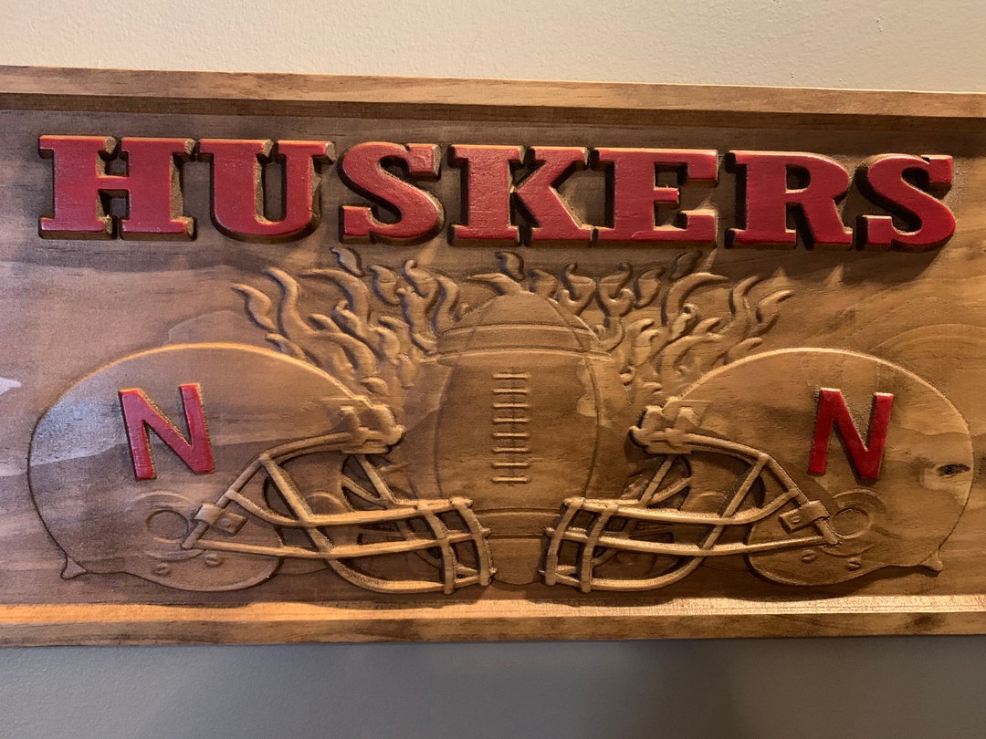 Football Themed Sign 3d Carved Wood - Etsy