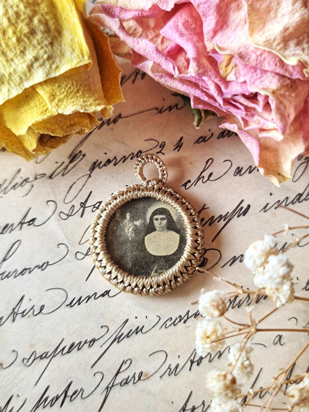 Ancient Relic Religious Pendant Saint Mary of Mazzarello - Etsy
