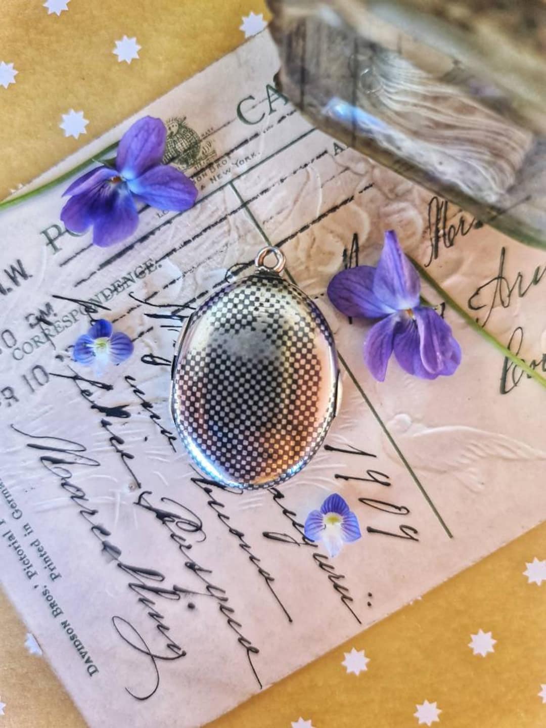 Antique Victorian Locket Pendant Niello Victorian Locket - Etsy