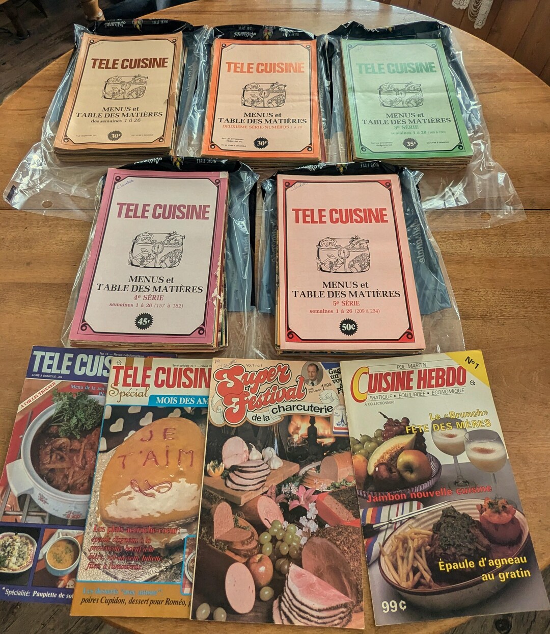 Énorme Lot 260 Livrets Recettes 1978-82télé Cuisine Chef Pol Martin ...