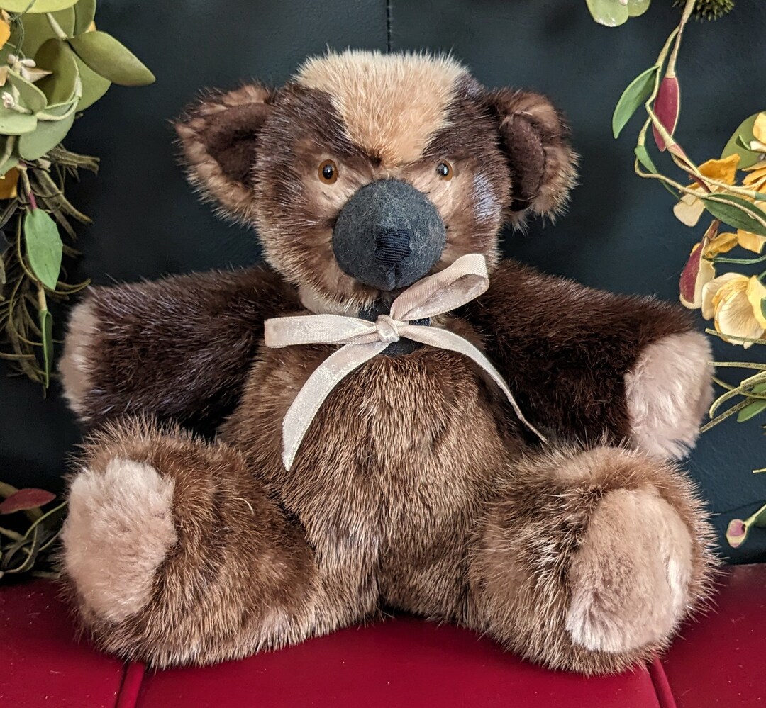 Yoly L'ours Joli Petit Ourson Nounour En Véritable Fourrure Vison ...