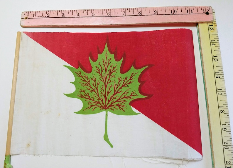 Rare Vintage Prototype Flag of Canada 1943 in Linen on Stick Quebec ...