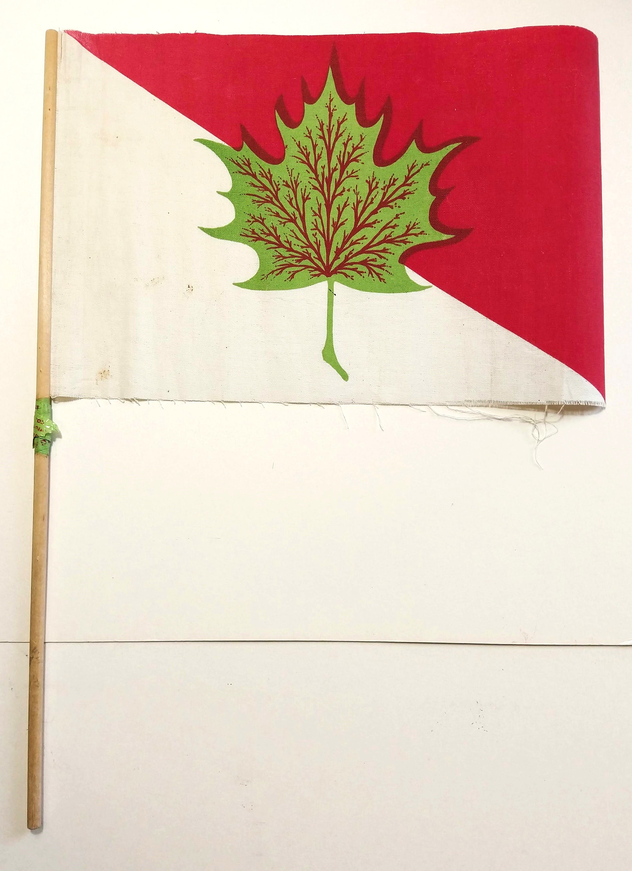 Rare Vintage Prototype Flag of Canada 1943 in Linen on Stick Quebec ...
