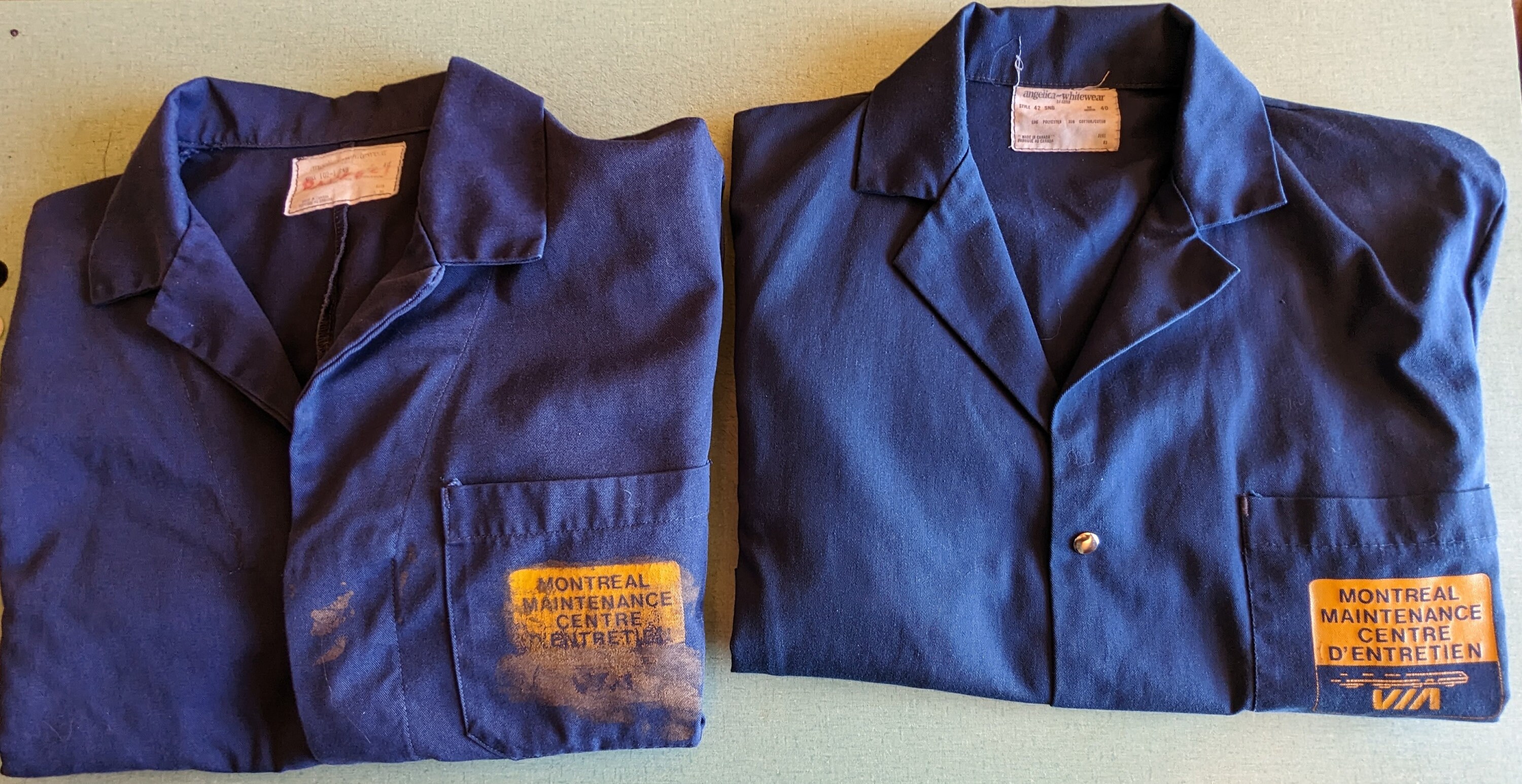 Rare Vintage 2 Blue Maintenance Uniforms From via Rail Montreal Railway ...