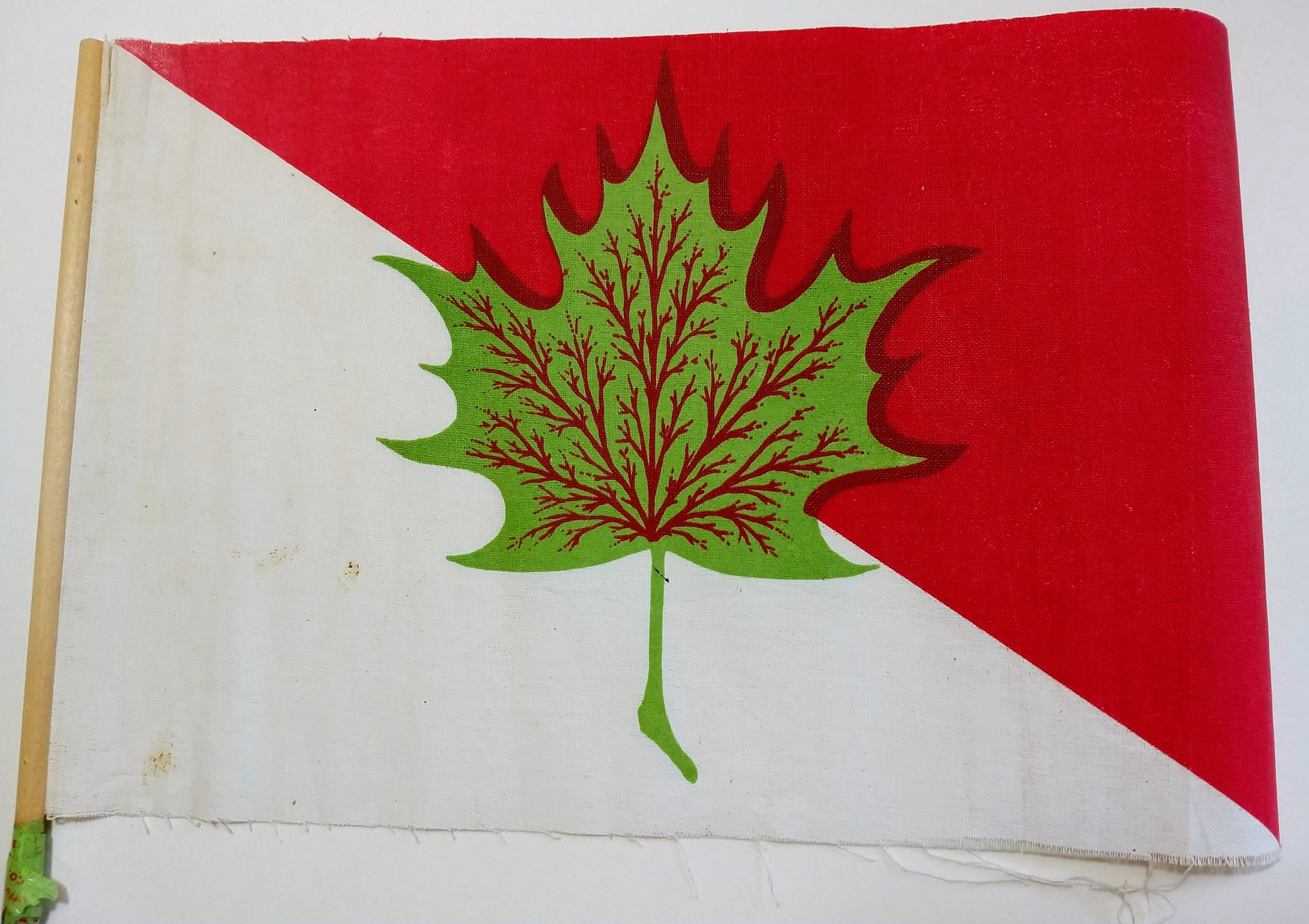 Rare Vintage Prototype Flag of Canada 1943 in Linen on Stick Quebec ...