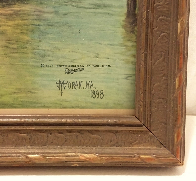 1925 Brown and Bigelow Lithograph Thomas Moran From an 1898 - Etsy