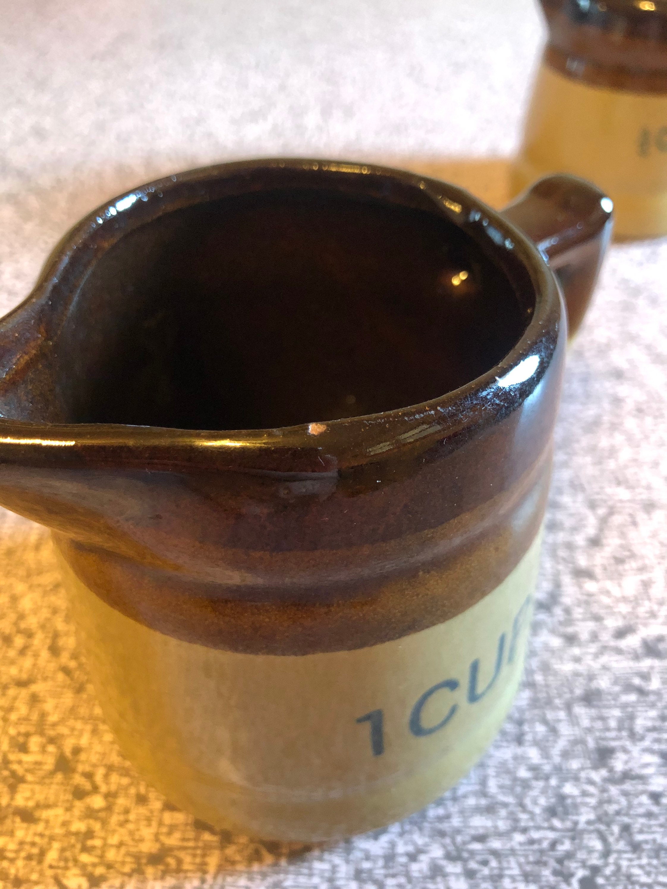 Vintage Ceramic Measuring Cups - Etsy