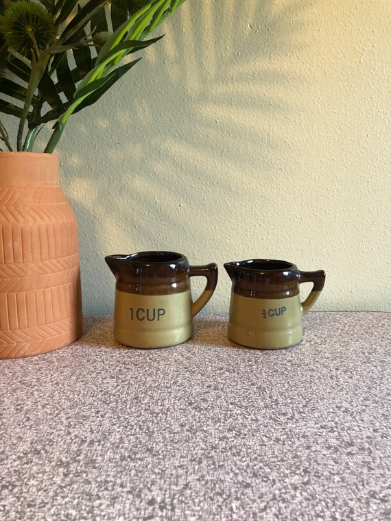 Vintage Ceramic Measuring Cups | Etsy