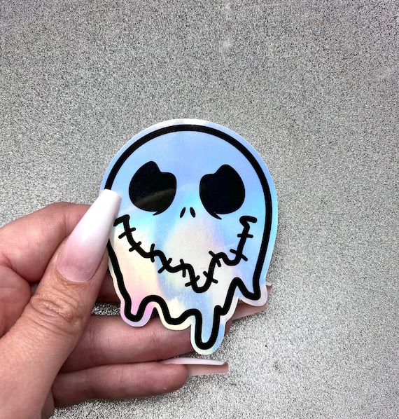 Jack Skeleton Melted Smiley Face Sticker Tim Burton Sticker - Etsy