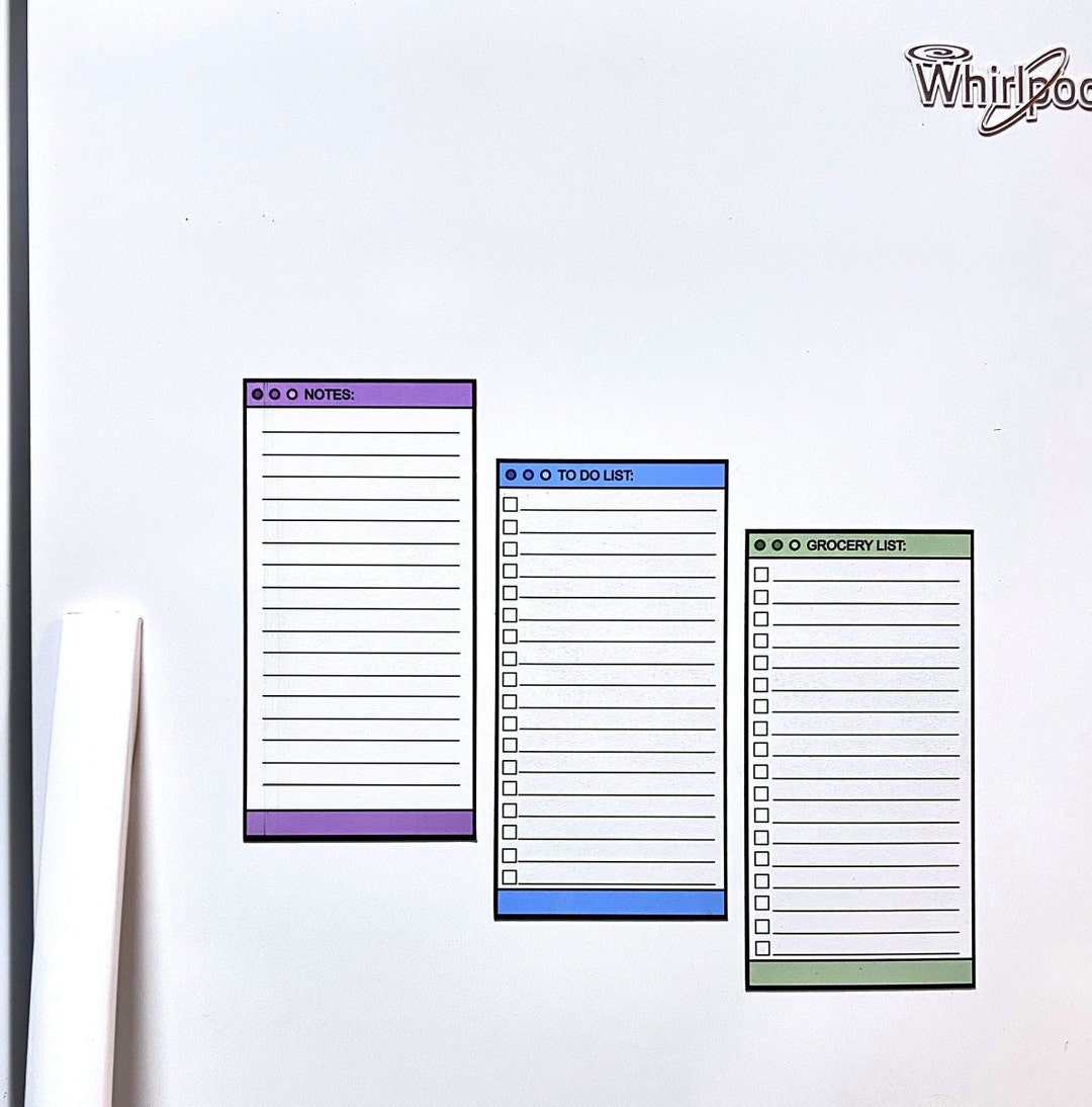 Magnetic Grocery, To-do List, Notes | Fridge Magnet Planner | Magnetic ...