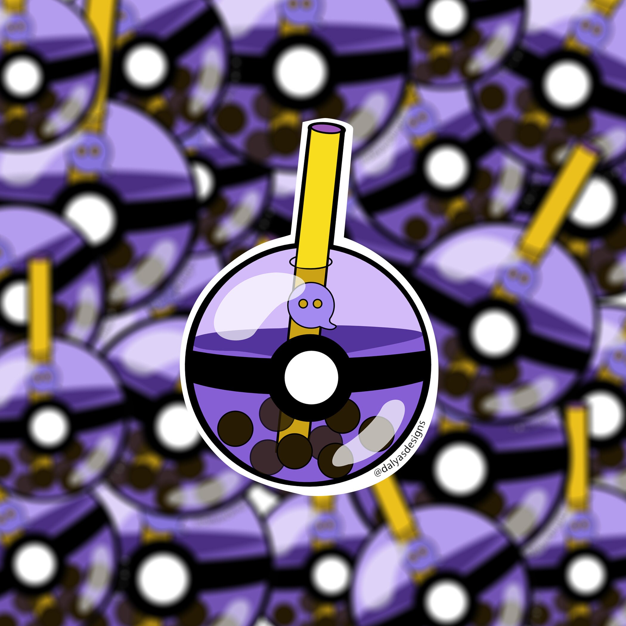 Pokemon Bubble Tea Stickers Pokemon Bubble Tea Glossy | Etsy