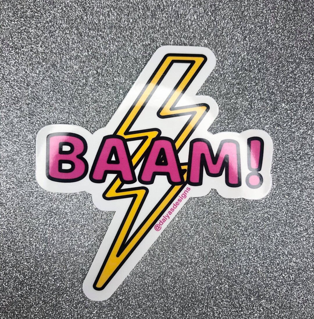 BAAM Lightning Bolt Sticker Lightning Vinyl Sticker Comic Laptop Decal ...