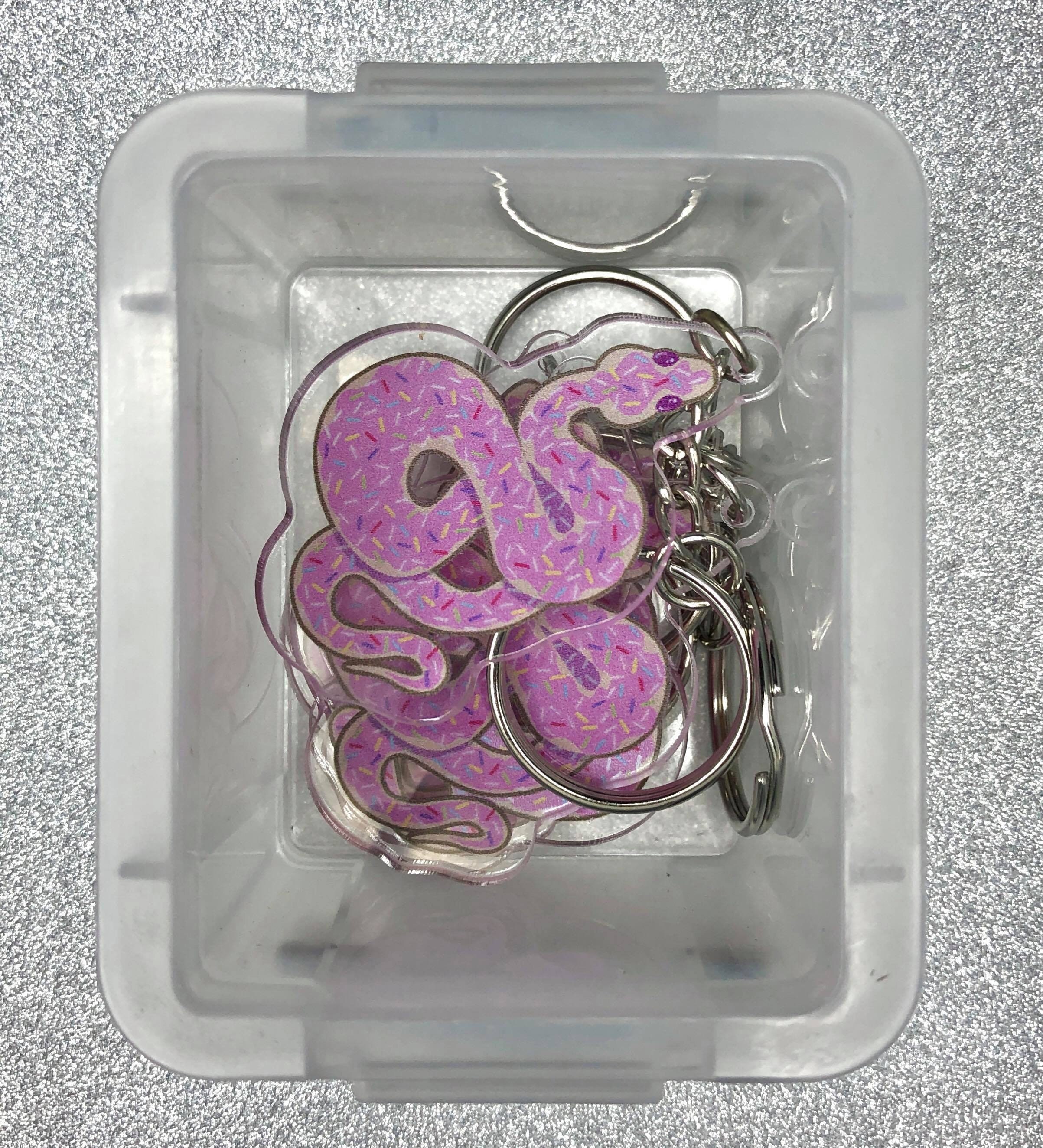 Snake Donut Keychain Acrylic Snake Keychain Cute Donut | Etsy UK