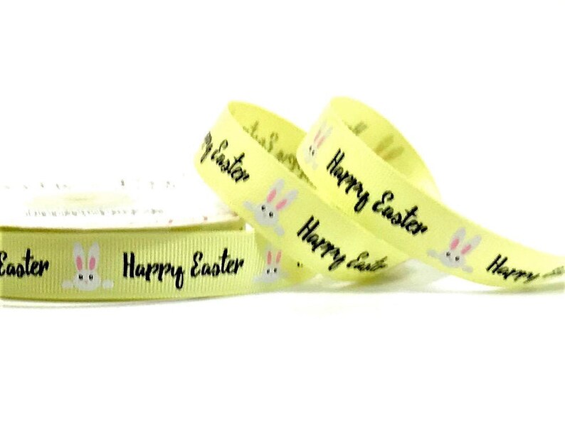 Happy Easter Ribbon Cotton/ Grosgrain Ribbon by Bertie's - Etsy UK