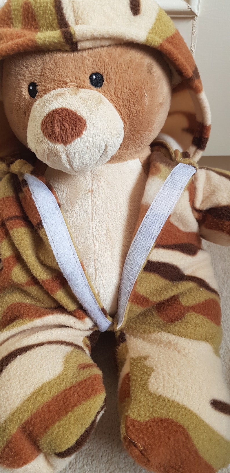 Teddy Bear Clothes: Hooded Onesie Sewing Pattern, With Hoodie/jacket ...