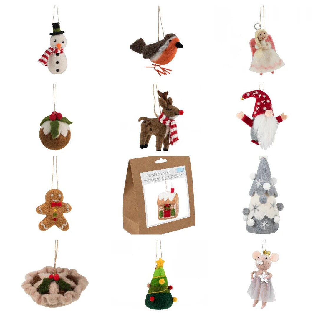 Trimits Make Your Own Needle Felting Christmas Decoration Craft Kit ...